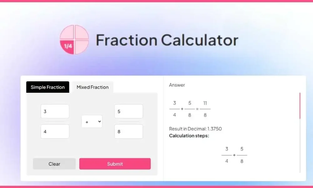 How Fraction Calculators Make Math Easier